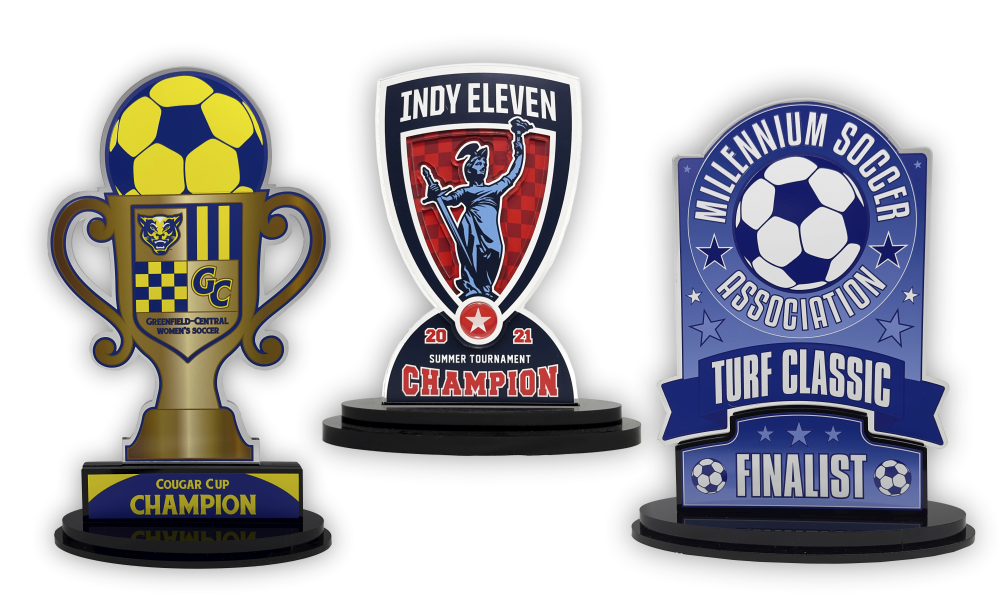 Standard Custom Team Acrylic Trophy and Base [ACR-16C] | A-1 Awards, Inc.